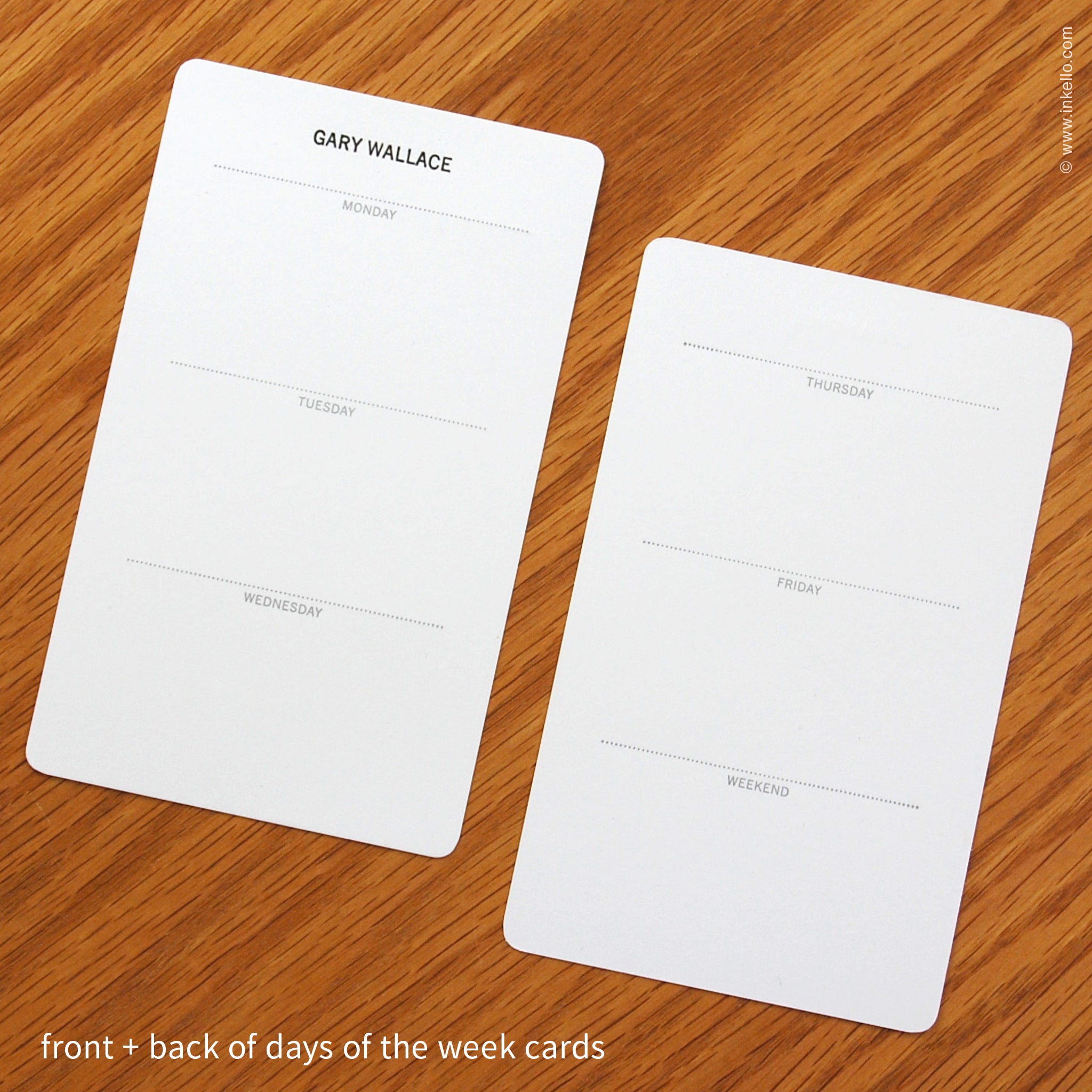 Deluxe Personalized Index Cards (#337) — Inkello Letterpress