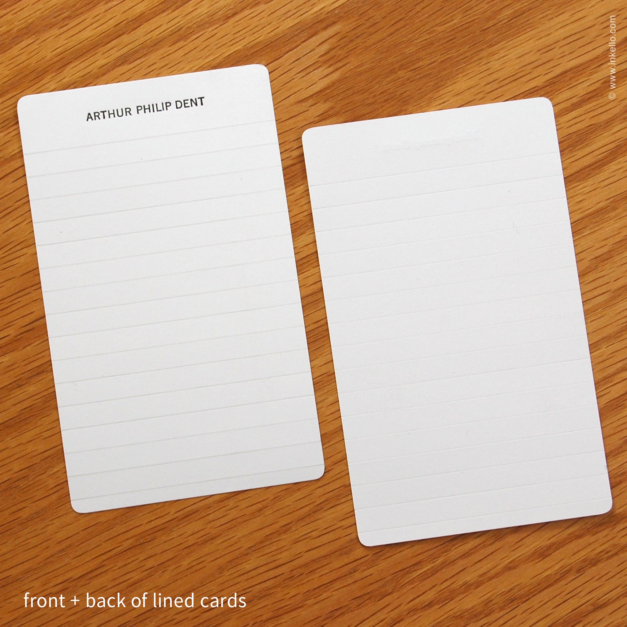 Deluxe Personalized Index Cards (#337) — Inkello Letterpress