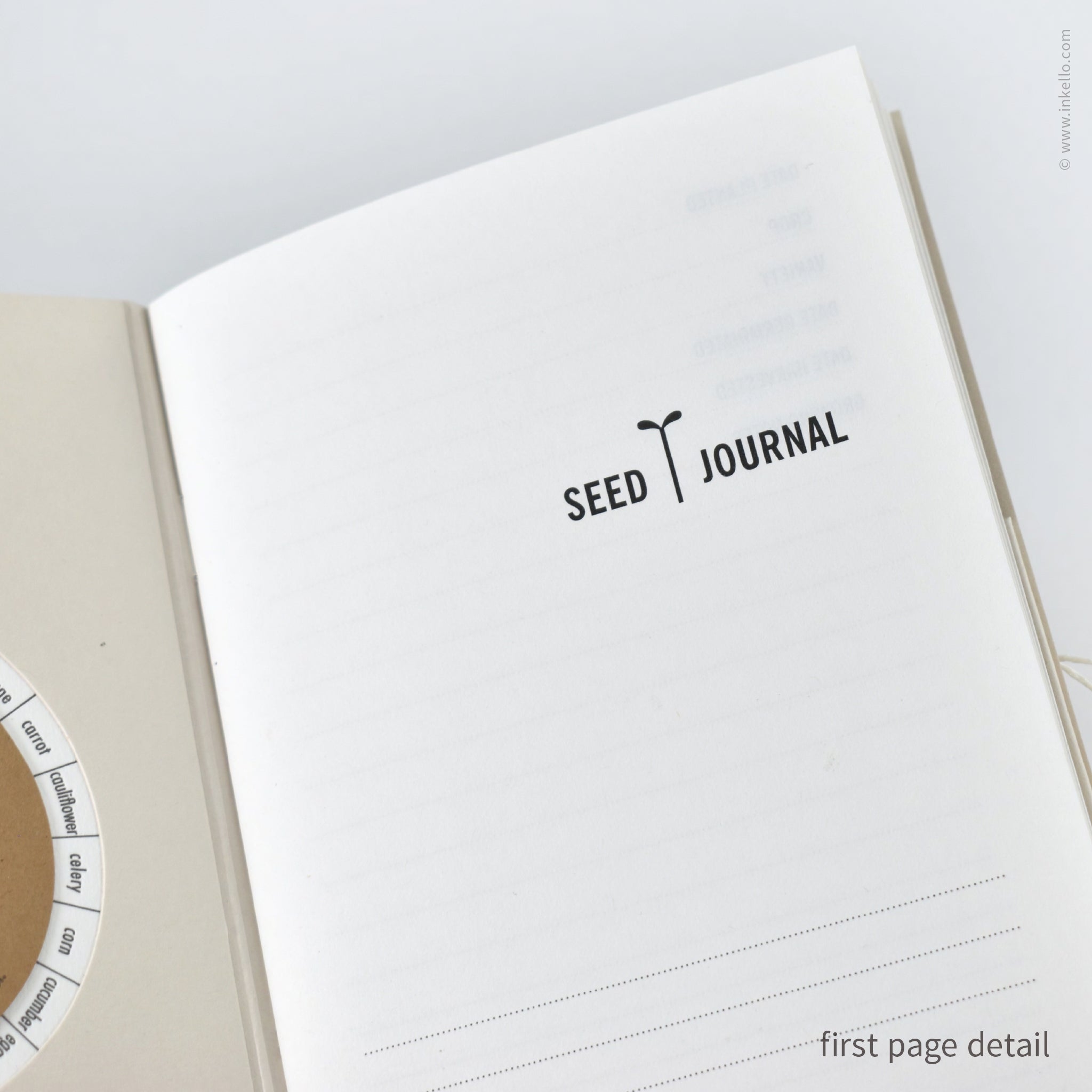 Green Seedlings Seed Journal with Grow Wheel (#608) — Inkello Letterpress