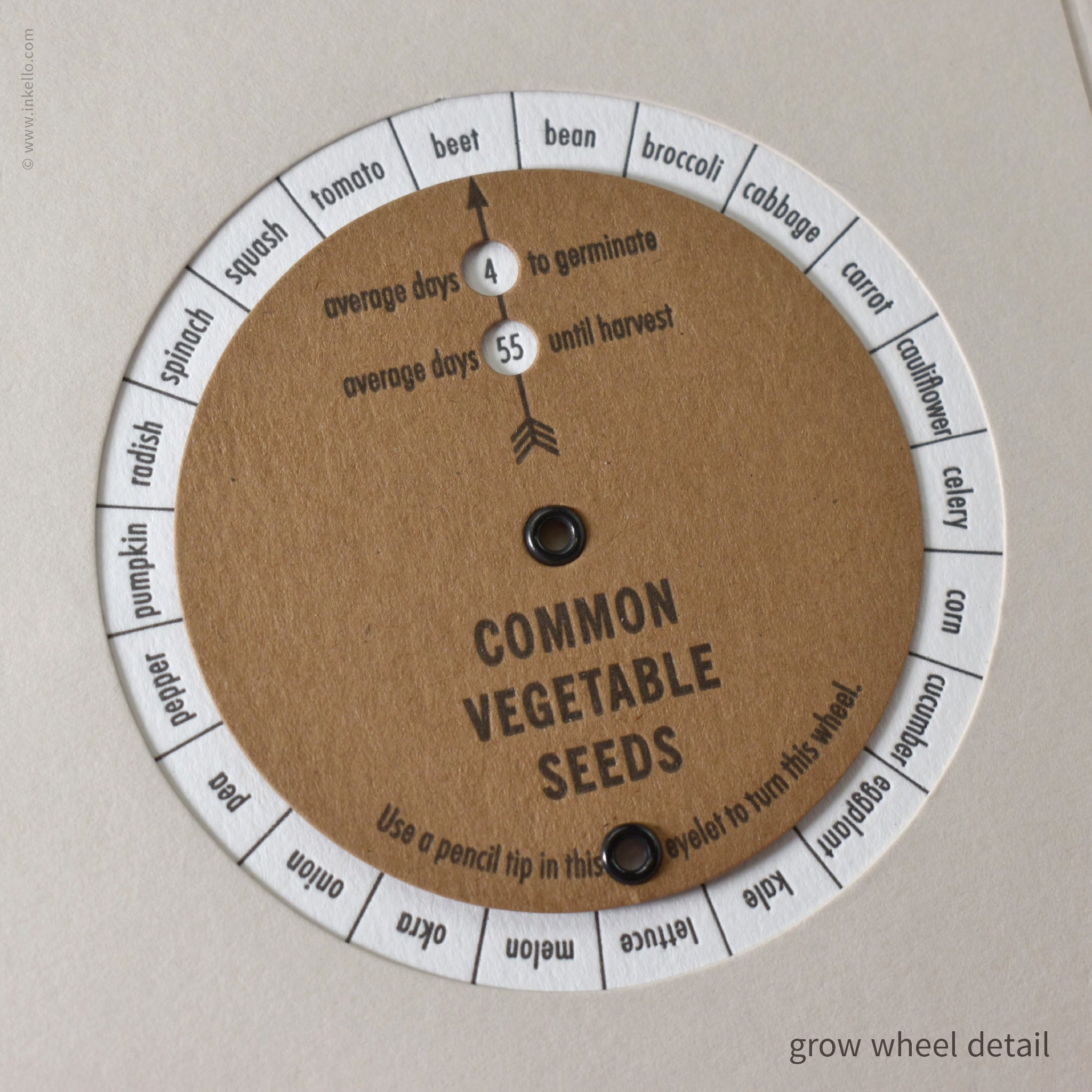 Green Seedlings Seed Journal with Grow Wheel (#608) — Inkello Letterpress