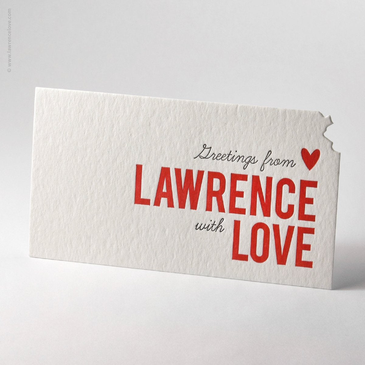 Lawrence Love Diecut Postcard (#187) — Inkello Letterpress