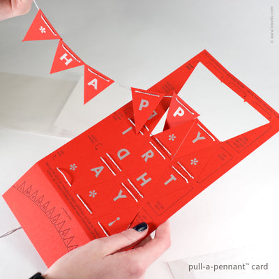 Birthday Pull-A-Pennant™ Greeting Card (#510) — Inkello Letterpress